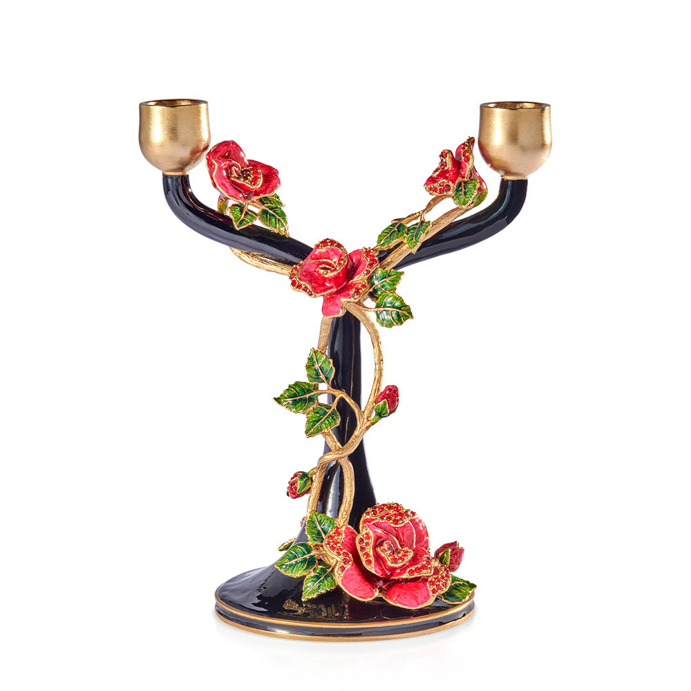 Lisha Night Bloom Double Candlestick – Jay Strongwater