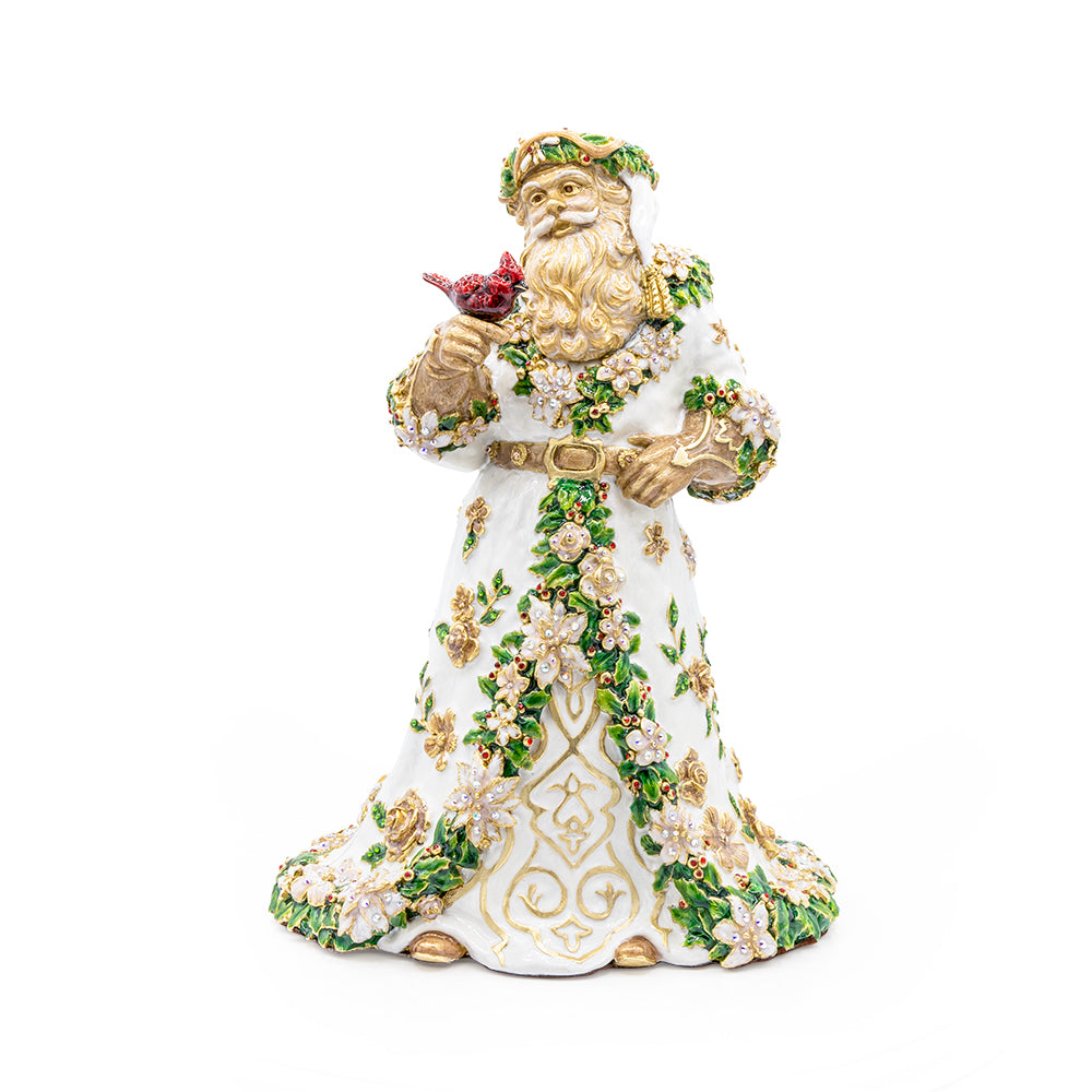 Floral Santa Claus Statue - Golden – Jay Strongwater
